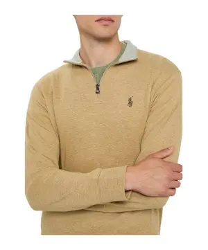 Polo Ralph Lauren Half-zip Logo-embroidered Jersey Sweatshirt