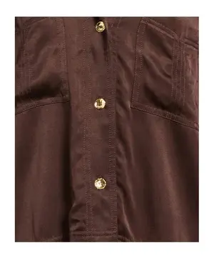 GANNI Satin Solid-color Shirt