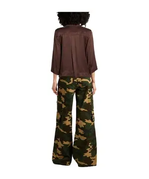 GANNI Satin Solid-color Shirt