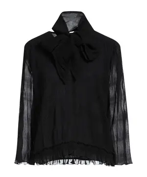 GANNI Bow Detail Chiffon Shirt
