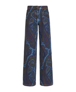 ETRO Paisley-print Wide-leg Jeans