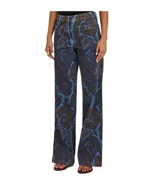Etro Paisley-print Wide-leg Jeans