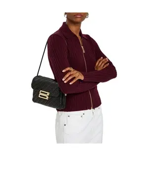 Victoria Beckham Dorian Textured Leather Shoulder Bag