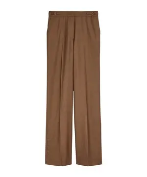 Gabriela Hearst Solid Color Straight-leg Trousers - Brown