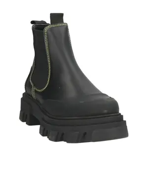 GANNI Leather Block-heel Boots