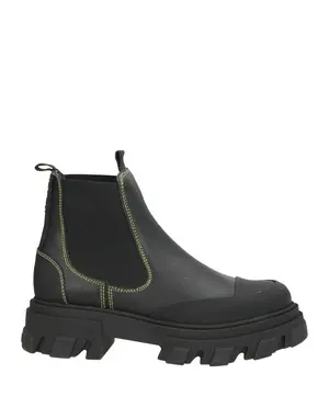 GANNI Leather Block-heel Boots