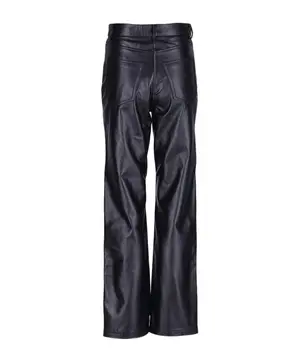 TOTEME Straight Leg Leather Trousers