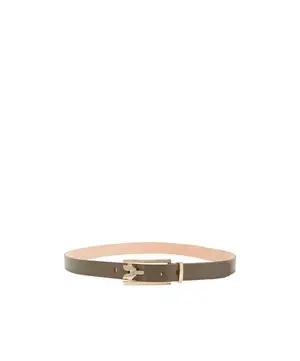 Victoria Beckham Dorian Leather Belt - Nude