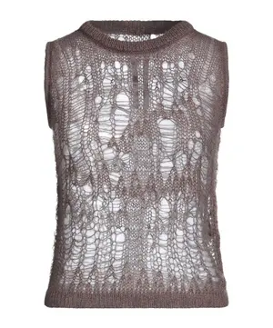 Rick Owens Solid-color Lightweight Knit Sleeveless Top - Gray