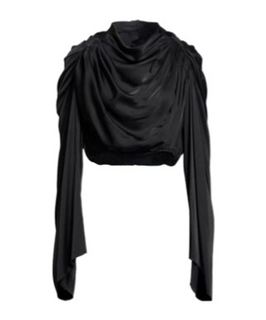Rick Owens Satin Long Sleeve Blouse
