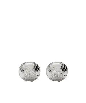 Burberry Engraved Check Cufflinks