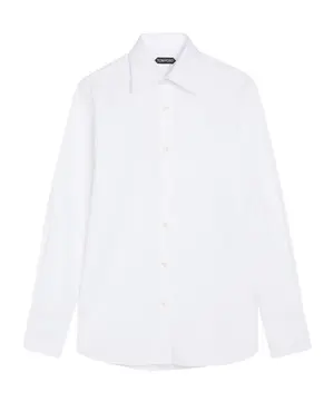 TOM FORD Solid-color Long-sleeve Shirt - White