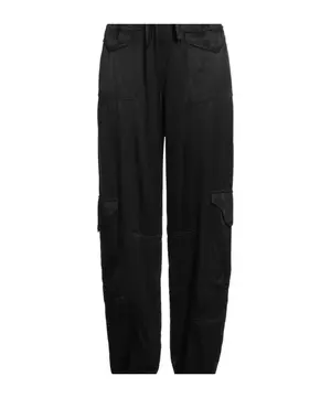 GANNI Fashion Versatile Solid Color Casual Cargo Pants - Black