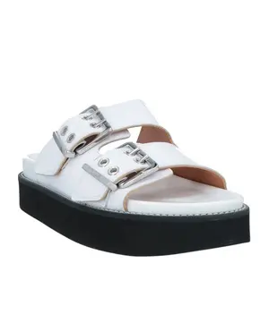 GANNI Simple One-strap Leather Sandals