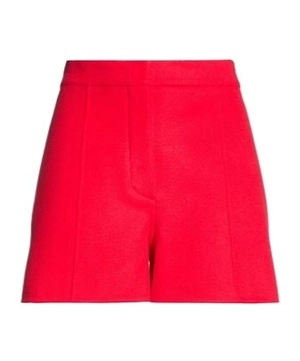 Sportmax Fashion Versatile Solid Color Casual Shorts - Red