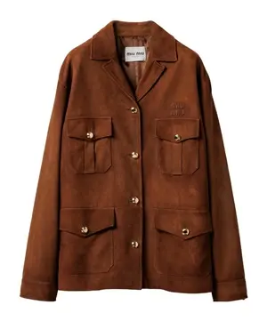 Miu Miu Suede Jacket - Brandy