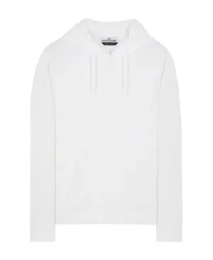 Stone Island Logo Embroidered Cotton Hoodie