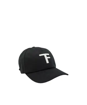 TOM FORD Logo-embroidered Canvas Cap - Black