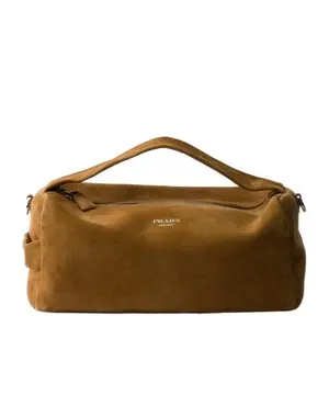 Prada Suede Shoulder Bag - Cinnamon