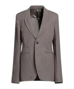 Rick Owens Single-breasted Flannel Suit Jacket - Gray