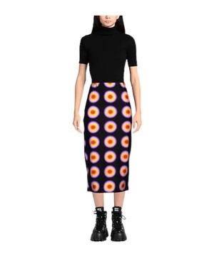 Sportmax Polka Dot Stretch Pencil Skirt