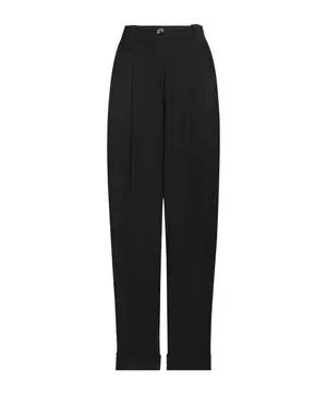 GANNI Solid Color Tapered Dress Pants - Black