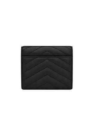 Saint Laurent Cassandre Matelassé Compact Tri-fold Wallet