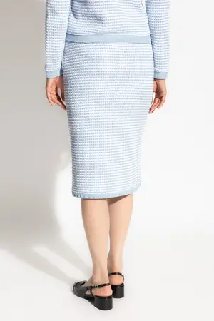 Tory Burch Cotton-blend Striped Midi Skirt