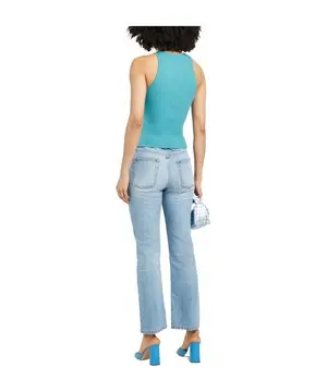 GANNI Solid Color Sleeveless Knitted Top