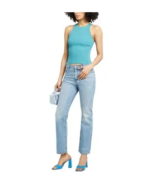 GANNI Ribbed Sleeveless Knit Top