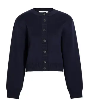 RÓHE Stretch-wool Cardigan With Padded Shoulders