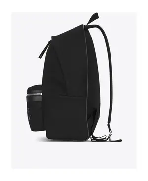 Saint Laurent City Logo-embroidered Cotton Backpack
