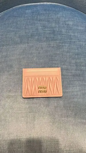 Miu Miu Matelassé Nappa Leather Card Holder
