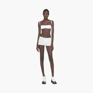 Miu Miu Ribbed Knit Demi Bra