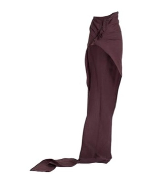 Rick Owens Asymmetric Wool Skirt