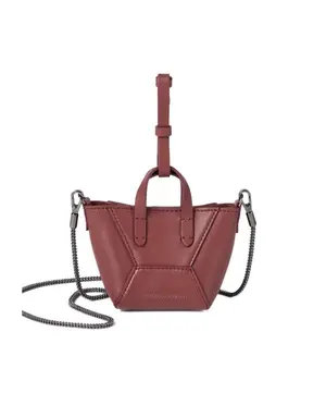 Brunello Cucinelli Precious Chain Duo Micro Bag - Red