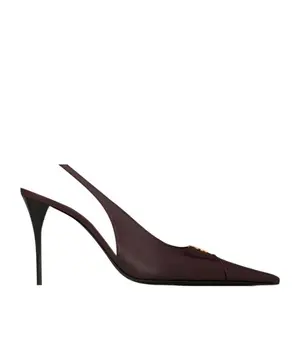 Saint Laurent Babylone Bretuel Slingback Pumps In Smooth Leather