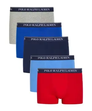 Polo Ralph Lauren Logo-jacquard Stretch-cotton Trunks - Blue