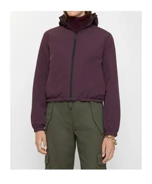 Burberry Cropped Reversible Check Hooded Jacket