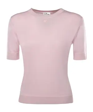 COURREGES Courrèges Logo Embroidered Jumper - Pink