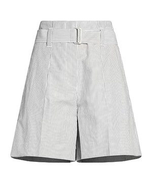 Brunello Cucinelli Striped Belted Twill Shorts