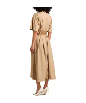 Brunello Cucinelli Flared Poplin Dress With Belt