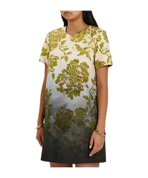 La DoubleJ Swing Floral-print Woven Mini Dress