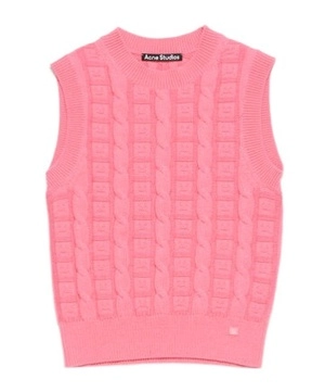 Acne Studios Face Logo-appliqué Cable-knit Jumper