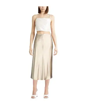 Max Mara Satin Midi Skirt