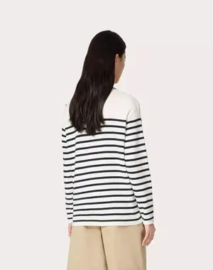 Valentino Garavani Striped Crewneck Jumper With Chain Detail