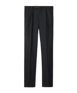 Burberry Wool Flannel Tailored Trousers - Brisk Grey