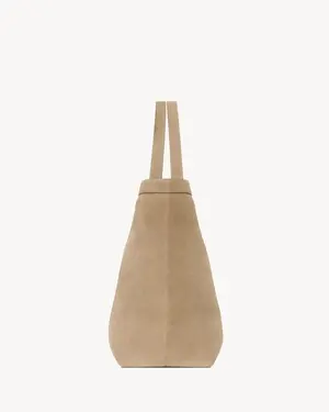 Saint Laurent Y Large Tote In Suede - Dry Grain