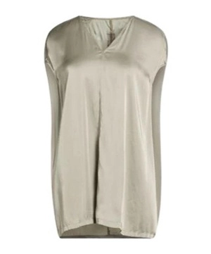 Rick Owens Satin Short-sleeved V-neck Top - Nude