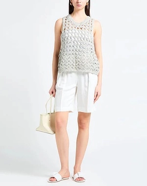 Brunello Cucinelli Round Neck Sleeveless Knit Sweater
